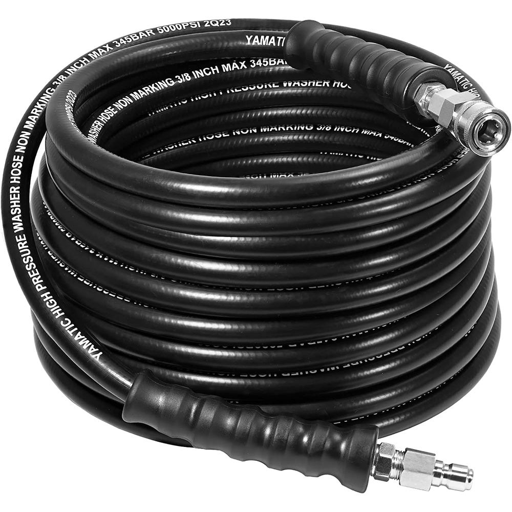 50FT 3/8" Industrial Grade Rubber Pressure Washer Hose 5000 PSI | YAMATIC®